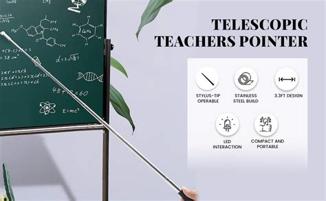 Climberty® 1m Telescopic Teachers Pointer With Stylus Tip Teaching Pointer Extendable