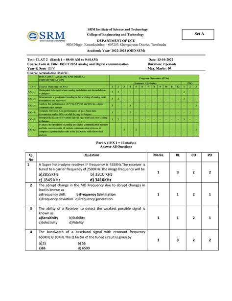 ADC Adc Files Are Attached SRM Institute Of Science And Technology College Of Engineering
