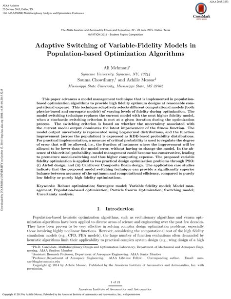 Pdf Adaptive Model Refinement In Surrogate Based Multiobjective