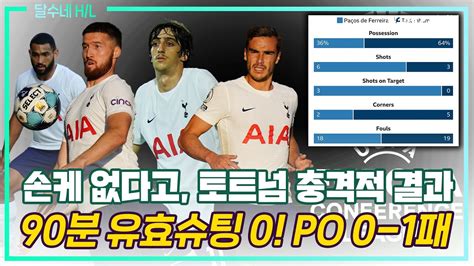 후토크 손흥민 케인 없다고 토트넘 단 한 개의 유효슈팅 없이 0 1 완패 유로파 컨퍼런스리그 Youtube