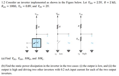 Solved 1 2 Consider An Inverter Implemented As Shown In The