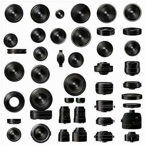 Analog Vector Set White Background Isolated A High Qual Premium Ai