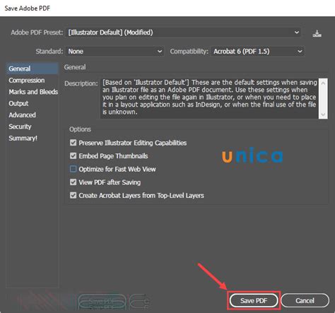 cách xuất file pdf trong ai để in ấn