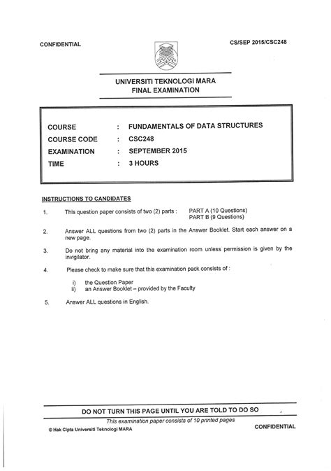 Faculty Computer Sciences And Mathematic 2015 Session 1 Diploma
