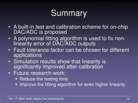 Ppt Built In Test And Calibration Of Dacadc Using A Low Resolution