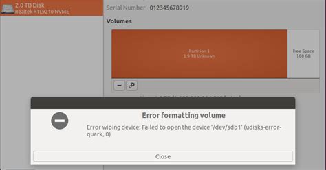 Hard Drive Error Formatting And Creating Partition On Ssd In Ubuntu