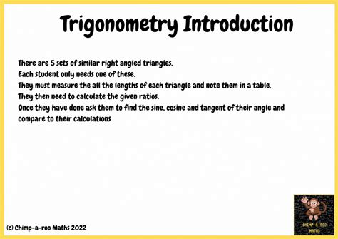 Trigonometry Discovering Trig Ratios Teaching Resources