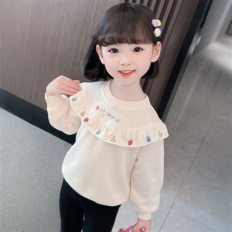 Annn Store ร้านค้าสาวเสื้อกันหนาวเวอร์ชั่นเกาหลีใหม่แขนยาวเสื้อยืดเด็กสไตล์ต่างประเทศเสื้อสวมหัว