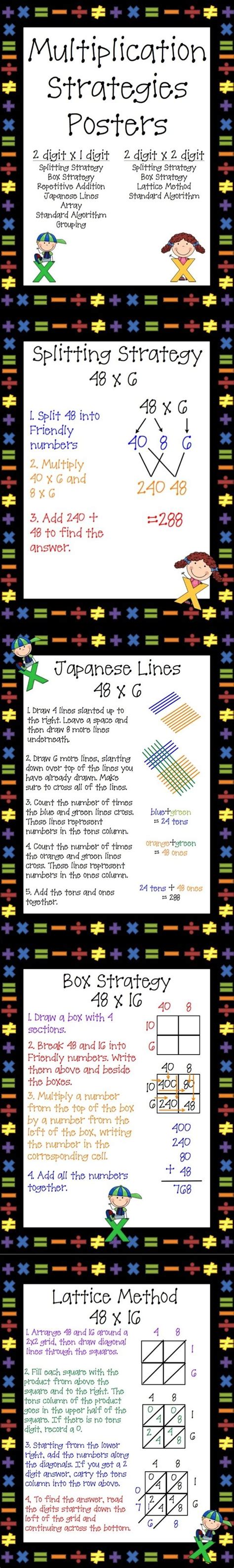 Best Images About Multiplication On Pinterest Multiplication Strategies Multiplication