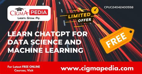 Learn Chatgpt For Data Science And Machine Learning Free Udemy Course Cigma Pedia