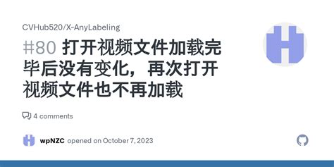 打开视频文件加载完毕后没有变化再次打开视频文件也不再加载 Issue CVHub X AnyLabeling GitHub