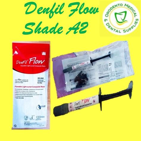 Denfil Flowable Shade A2 Light Cured Composite Resin Denfil Flow 2grams