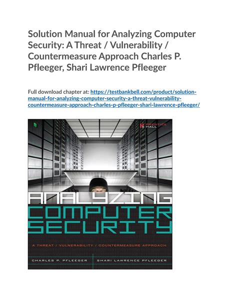 Solution Manual For Analyzing Computer Security A Threat Vulnerability Countermeasure Approach