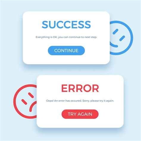 success and error message vector illustration 266036 vector art at