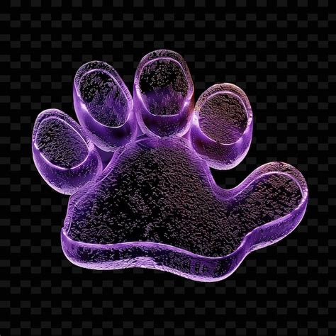 Imprime El Icono 3d De La Pata Con Superficie Texturizada Hecha Con Gl