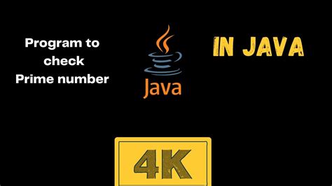 Prime Number Program In Java Java Youtube