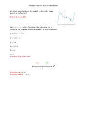 Identifying Inflection Points In Functions Course Hero