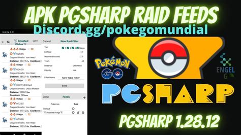 PGSHARP 1 28 12 New official APK Beta Raid Feeds Nueva versión oficial Beta PGSHARP 1 28 12