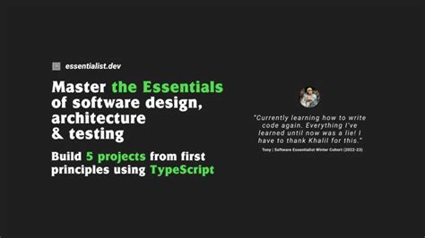 essentialist dev master the essentials of software design khalil stemmler