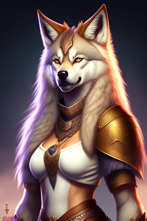 Anthro Female Wolf