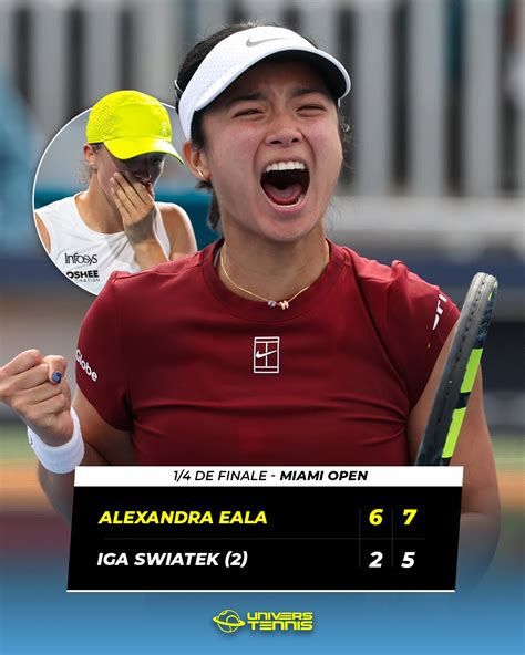 🎾爆冷！19岁菲律宾小将埃亚拉6 27 5斯瓦泰克 进迈阿密站4强 直播吧