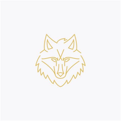 Абстрактная векторная иллюстрация логотипа головы волка Премиум векторы