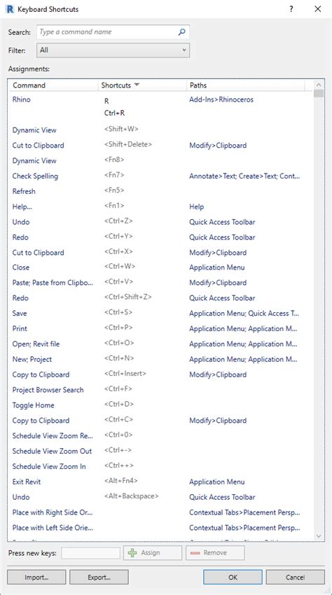 Revit Shortcuts Lasopamint