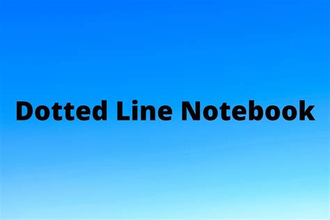 Dotted Line Notebook Graphic By Anaselassri · Creative Fabrica