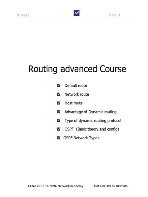 Routing Advanced Pdf Cisco Certifications Routing