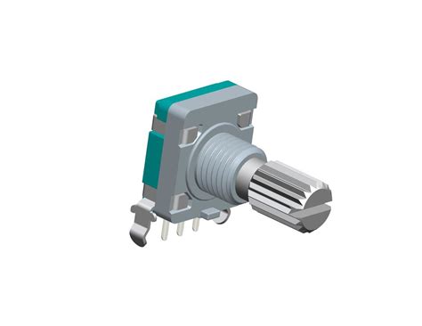 Ec11 Incremental Rotary Encoder 15 Pulses 30 Detent 10ma 5v Dc Horizontal Mount Metal Shaft