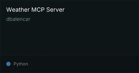 Score Weather Mcp Server Glama
