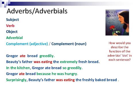 Building Understanding Of Sentences Adverbials Adverbsadverbials Subject Verb
