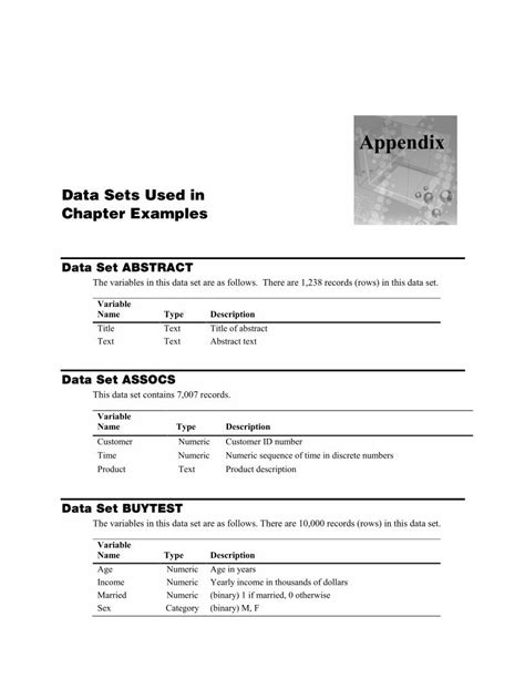PDF Appendix 1 Data Sets Used In Chapter Examples Customer Segmentation And Clustering