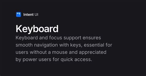 Keyboard Intent Ui