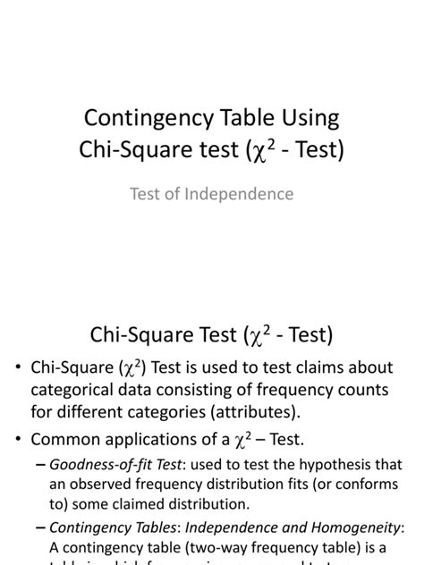 Contingency Table Using Chi Square Test Chi Squared Test Statistical Hypothesis Testing
