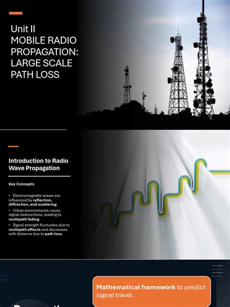 Unit Ii Mobile Radio Propagation Large Scale Path Loss Ppt 1 15 Pdf Radio Propagation