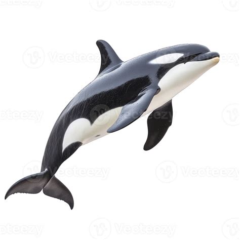 Orca Also Known As Killer Whale Gracefully Swims In Ocean Showcasing