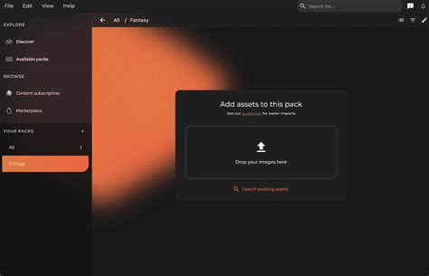 Asset Manager Create Asset Pack Dungeonfog