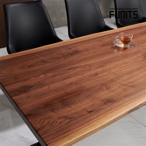 [퍼니츠] 북미산 호두나무 우드슬랩 1800~2400 통원목 테이블 6인 8인 식탁 티몬