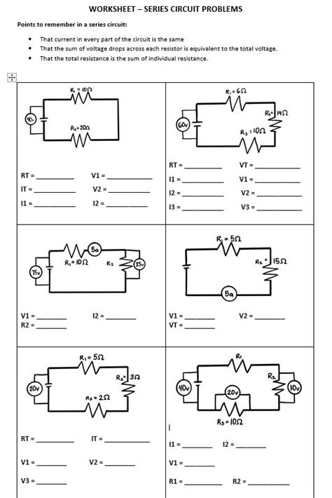 Circuits Worksheet With Answers