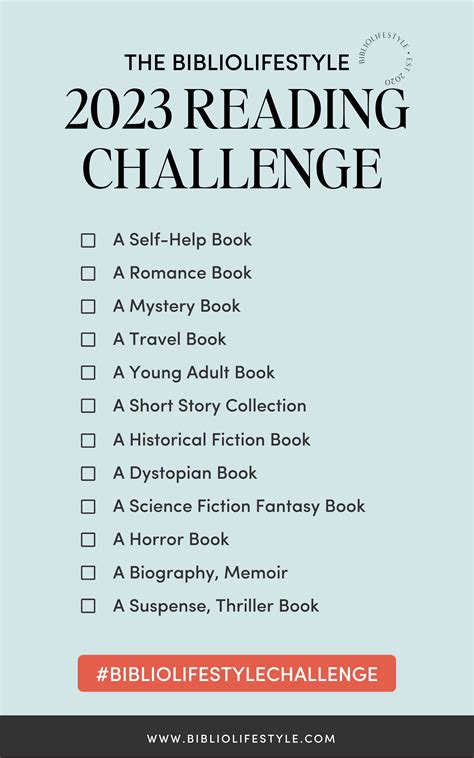 The 2023 Reading Challenge Artofit