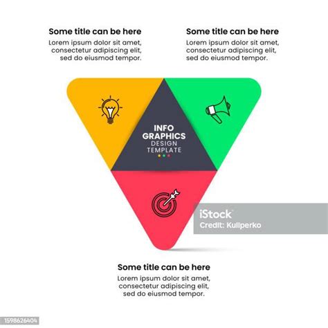 인포그래픽 템플릿입니다 3단계와 아이콘이 있는 삼각형 0명에 대한 스톡 벡터 아트 및 기타 이미지 0명 개념 건축물