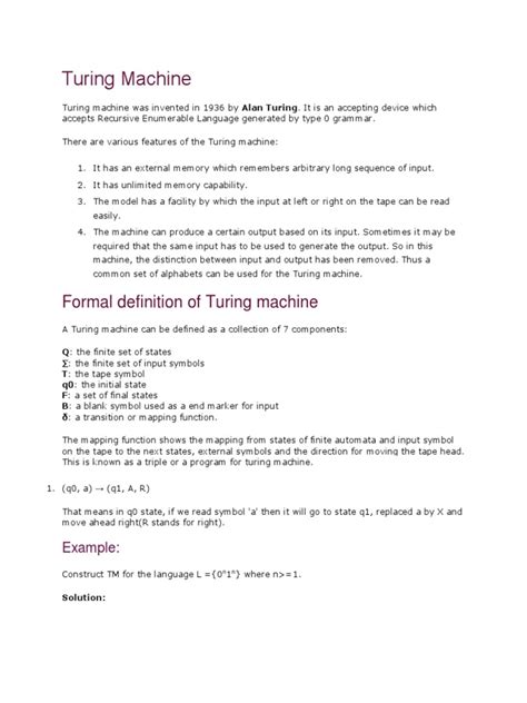 formal definition of turing machine pdf logic applied mathematics