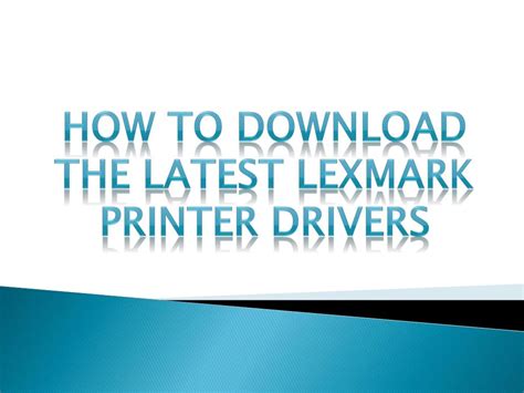 PPT How To Install The Lexmark Laser Printer Driver PowerPoint Presentation ID 7934577