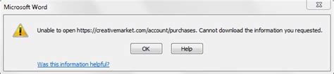 Google Chrome Error Message With Pasted Hyperlink In MS Word 2010