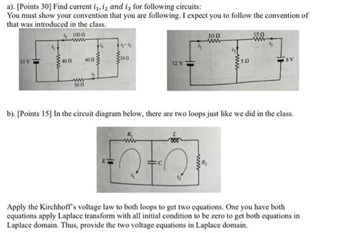 solved a [points 30] find current i1 i2 and i3 for