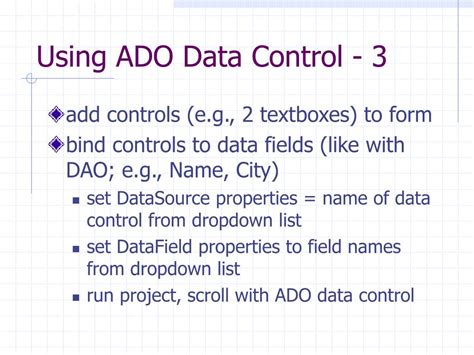 PPT CIS 338 Using ADO ActiveX Data Objects PowerPoint Presentation ID 170540