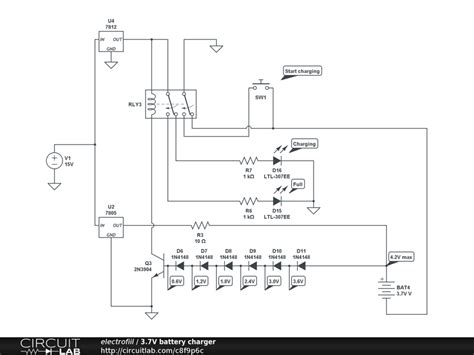 Circuit Diagram For 3 7v Battery Charger