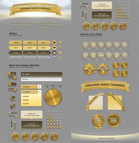 Sunshine Web Ui Elements Kit Psd Download Psd