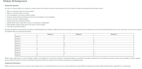 Solved Module 10 Assignment Assignment Specifics You Work